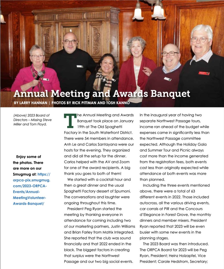 2022 Awards – Oregon Region – PCA